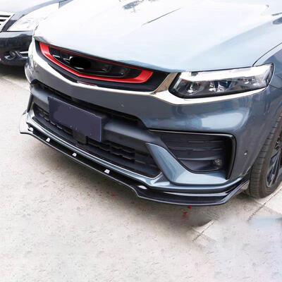 吉利星越2019-22海外Monjaro 汽车三段式打孔前铲小包围改装前唇