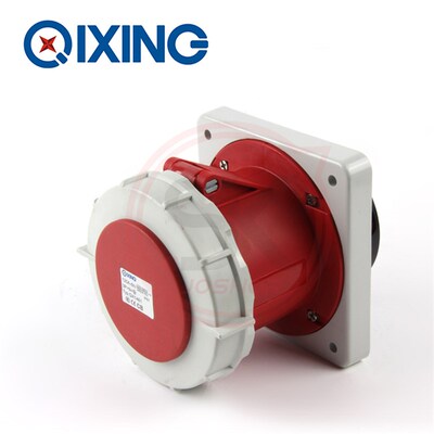 3孔4眼5P63A/125A暗装工业插座QX1264/1124/1128/3380/1457/1461