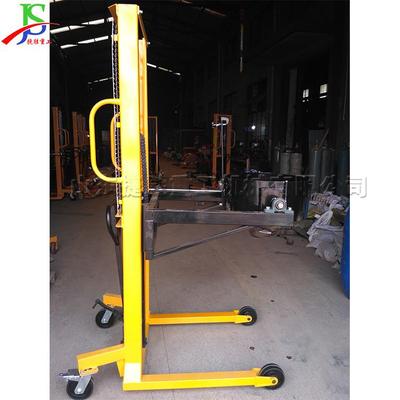 400kg载重油桶运油堆高车易操作油桶搬运车手推四轮塑料桶提升机