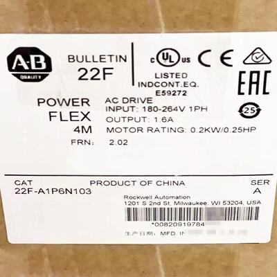 议价22F-A1P6N103 变频器 罗克韦尔 AB 全新原装 22FA1P6N103质保