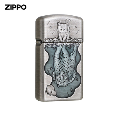 ZIPPO打火机之宝防风煤油 心有猛虎纤巧 送朋友男友收藏生日礼物