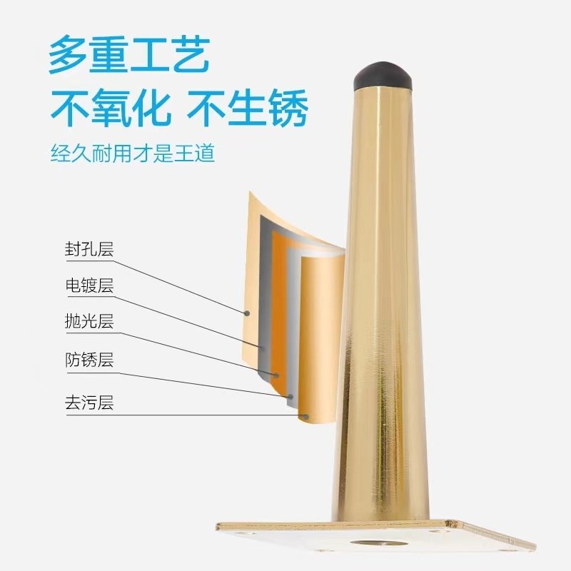欧式轻奢加厚金属钢沙发脚橱柜茶几脚电视柜脚支撑腿家具沙发配件