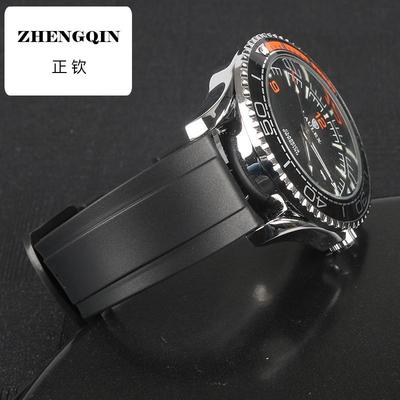 正钦适用卡西欧剑鱼MDV106/MTP-1374/1375氟橡硅胶手表带欧米茄