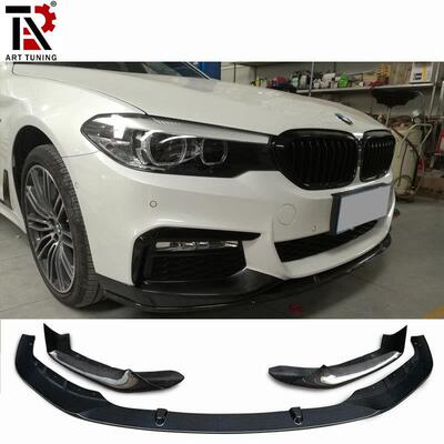 适用17-20款宝马新5系G30G38528Li530Li改装mp碳纤维前唇铲包角