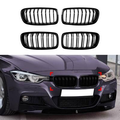 适用宝马3系F30F31F352013-2019单线双线中网格栅改装