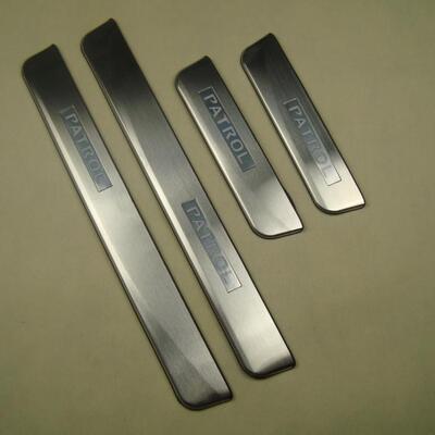 适用于10-21途乐patrolY62不锈钢带灯门槛条迎宾踏板