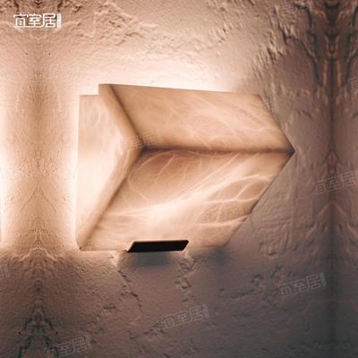 法国PierreChareau天然云石壁灯现代简约卧室床头北欧走廊客厅灯