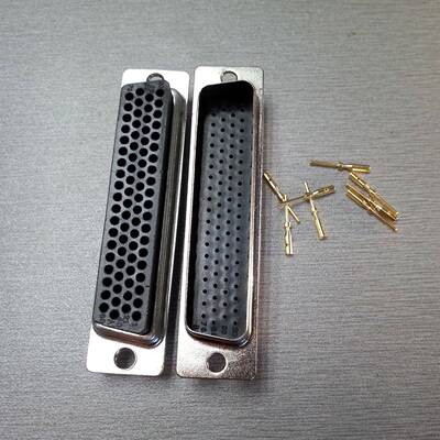 HDB78针压线式连接器高密度78Pin镀金3U公头新品实心打线式端子