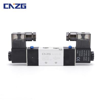 亚客型电磁阀4V220-08 4V2420-15双头4V220-8/2德2微0V4V自动双控