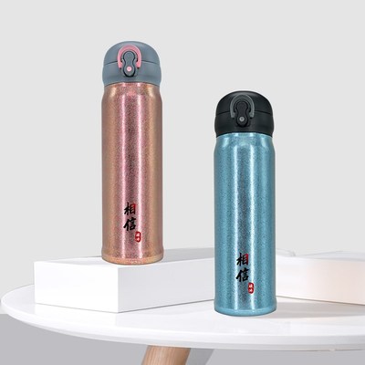 蔡磊破冰厚岸纯钛女弹跳盖子高端男士泡茶杯刻字定制