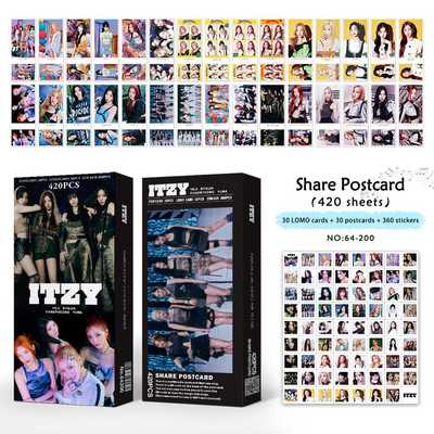 ITZY明星有声分享明信片专辑生日节庆明星周边照片卡