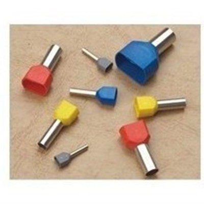 TE0510线管型预绝缘端子 冷压接线端头 两根线并头接线铜鼻子