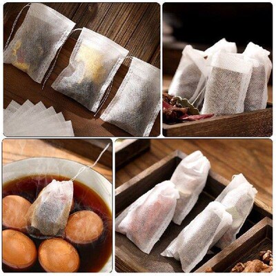 100 Pcs Gauze Bag Tea Bags for Loose Leaf Infuser Flower