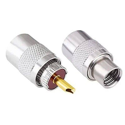 PL-259 Coaxial Connectors UHF Male Solder Connector Plug 50