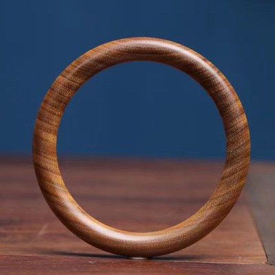 天然阿根廷沉水级绿檀细条手镯檀镯女士文艺民族风中国风简约素环