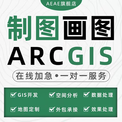 arcgis制图代画做图指导教程答疑数据envi遥感分析解译土地空间作