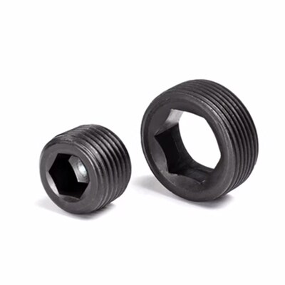 发黑喉塞MSWAS8/10/12/14/16/18/20/22/24通孔型-短型内六角螺塞