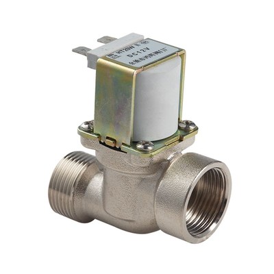 HT20W鸿辉新款6分内外丝错位大通量铜体耐高温无压放水电磁阀DC12