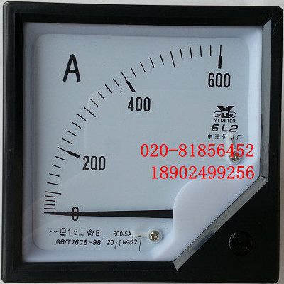 交流电流表6L2-600/5A 600A 6L2-A GB/T7676-98 安装式电表