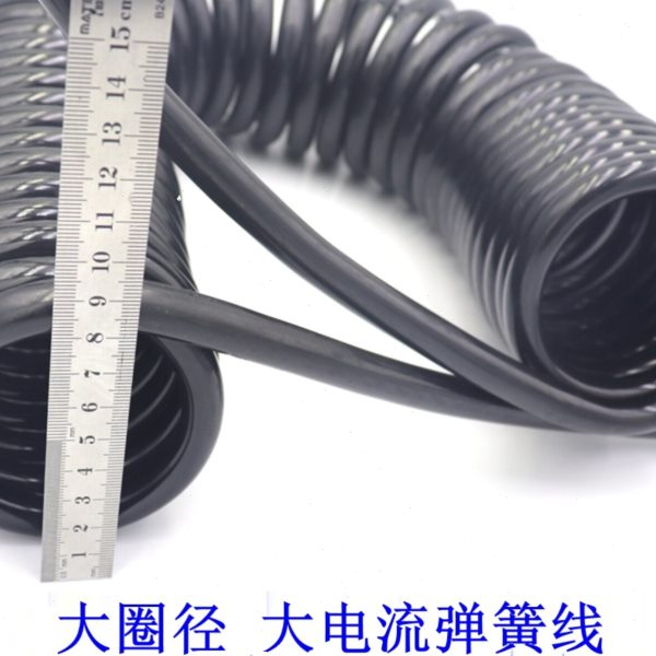 3芯6平方弹簧电线 3芯4平方大电流螺旋伸缩电线 长度可订做