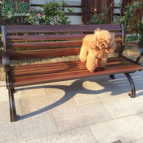 公园椅户外长椅铁艺靠背长条椅子室外园林休闲休息长凳实木座椅