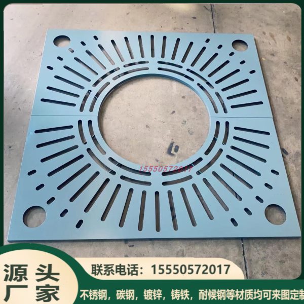方形钢板树篦子圆形不锈钢树池篦子耐候钢树穴护树格栅盖板树围子