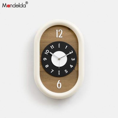 Mandelda免打孔创意挂钟客厅艺术钟表餐厅家用简约摇摆时钟装饰墙