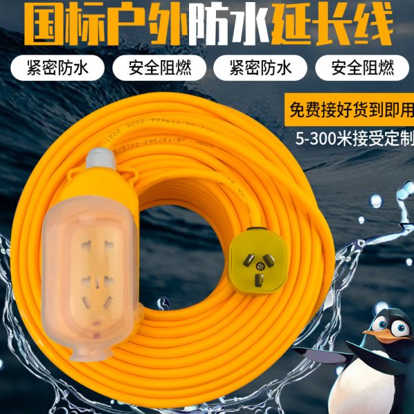 插头带线电线国标二芯1.5 2.5 4平方电缆线牛筋软线延长线护套线