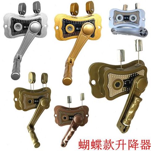 维修升降器室内晾衣架手摇器阳台双杆晒衣架摇把动滑轮铝把手配件