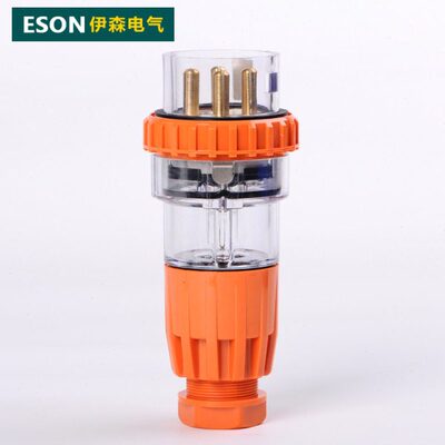 伊森4角50A 澳式转换插头 防尘插头 工业防水插座 4线50A