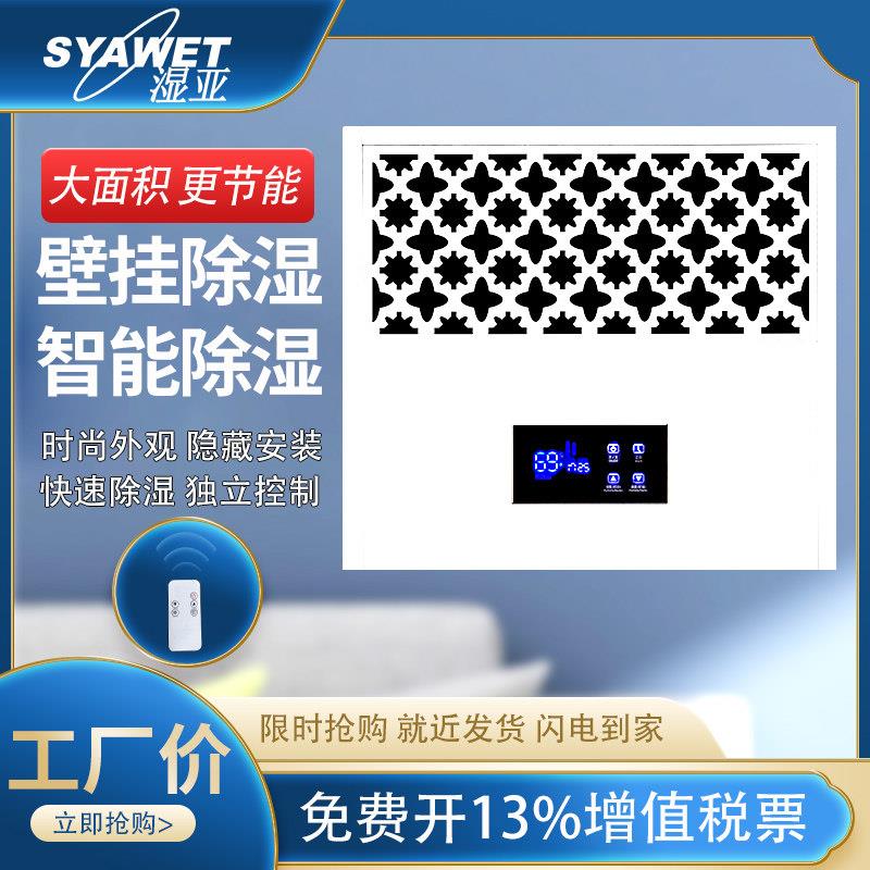 家用壁挂除湿机迷你管道式除湿机别墅地下室壁挂式新风除湿机吸顶