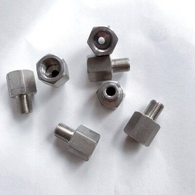M12x1.5-M10x1 不锈钢内外丝转换接头 内螺纹M12x1.5 外螺纹M10x1