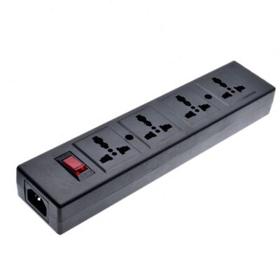 四位PDU UPS服务器IEC320-C14品字公头转万用插座带过载保护开关