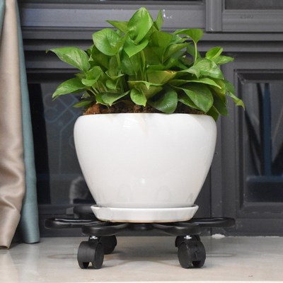 花盆托盘架可移动带滚动活动轮子花架阳台客厅置物架承重放置架