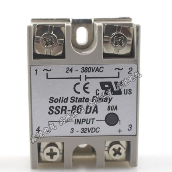 足功率优质单相固态继电器 SSR-80DA 80A直流控制交流固态继电器