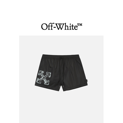 OFF-WHITE™男装箭头印花运动短裤014SMO