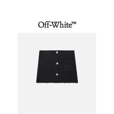 OFF-WHITE™女装毛边半身裙合身短裙030010XN