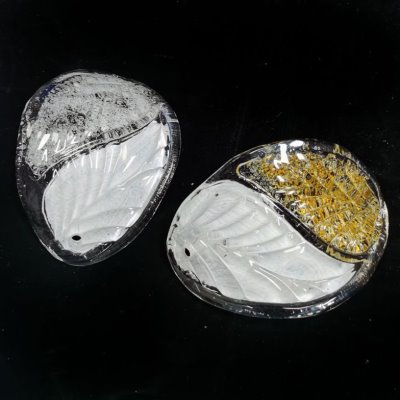 水晶灯具玻璃片挂件圆形聚宝盆白沙黄色橄榄片吸顶灯玉片吊灯配件