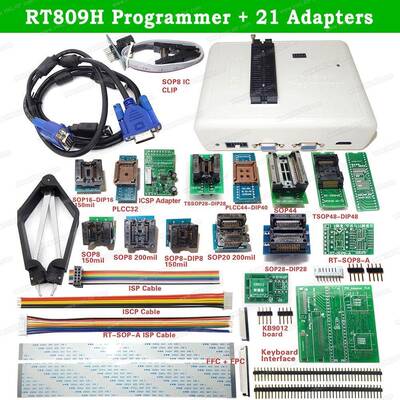 通用usb编程器rt809h，21项，emmc-nandflashbioseeprom