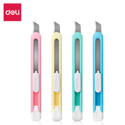 得力2054糖果色美工刀高颜值