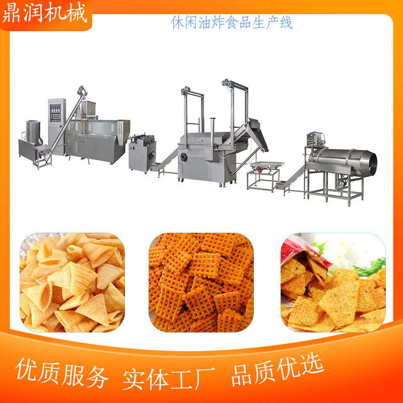 锅巴油炸食品生产线锅巴沙拉薯条机山东一体膨化设备源头厂家