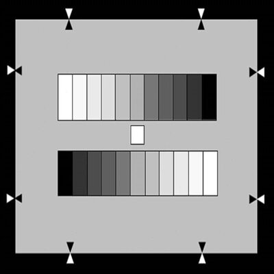 NHK11灰阶高级分辨率清晰度测试卡像素估算Steps Grayscale Chart