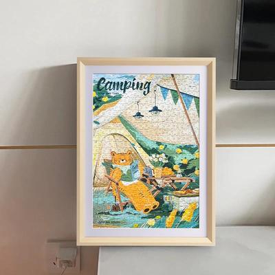 拼图装裱相框冬灯拼图相框70x501000片拼图简约家居装饰拼图相框