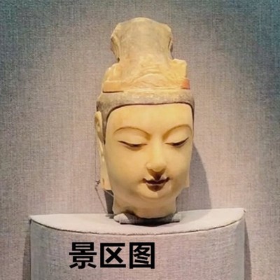 北齐菩萨头像砖雕冰箱贴立体艺术文创佛头小摆件国风家具装饰品