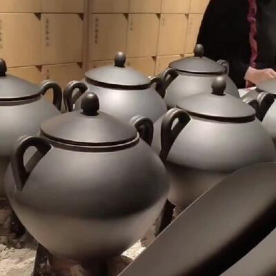 云琳茶具煮茶斧釜新中式茶馆炭火炭烧超大容量古法明火teastone