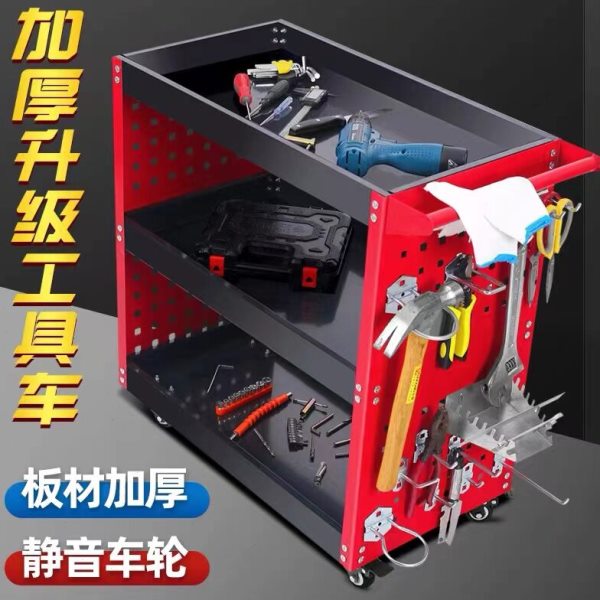 三层工具车汽修维修手推车柜小多功能零件五金移动修车箱架子层
