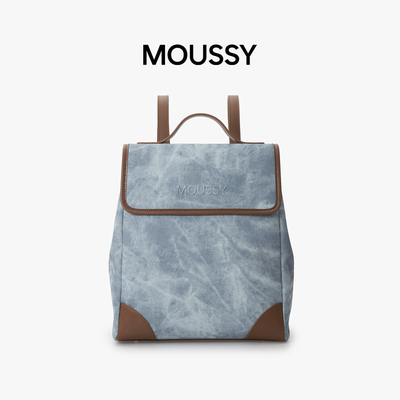 MOUSSY仿牛仔PU双肩包