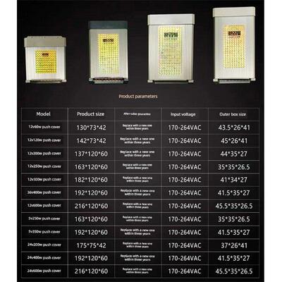 led防雨开关电源5v12v24v400W200W300W招牌发光字直流变压器灯箱
