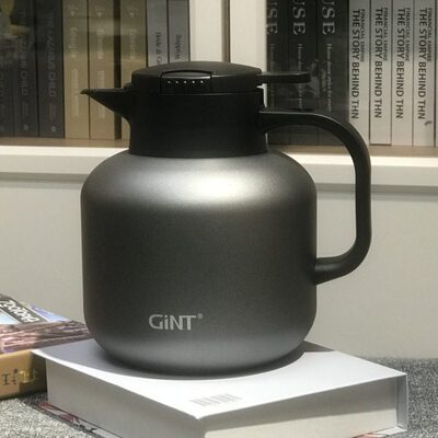 嘉特6562-180真空保温壶316L钢中式咖啡壶家用会议办公室1.8L纯色