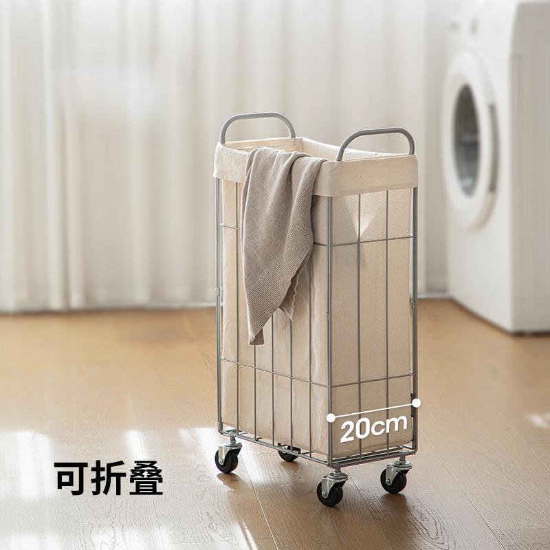 脏衣篓方形脏衣服收纳筐家用可折叠带轮卫生间浴室收衣洗衣篮其他